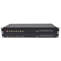 China 1U Rack Mount 4 Channel 12G-SDI Fiber Optic Converter, 4-Ch 12G/6G/3G/HD-SDI Over Fiber Extender Up to 20km for sale