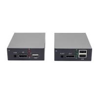 China 4K@60Hz DisplayPort KVM Fiber Optic Extender Kit  TX & RX with 3.5mm Stereo Audio & USB KVM for sale