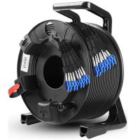 China Armored Outdoor Tactical Fiber Cable Reel, Single Mode, 2/4/6/8 Core, Pre-terminated LC-LC Connectors, Portable Deployable Fiber Optic Cable with Protective Outer Cover for sale