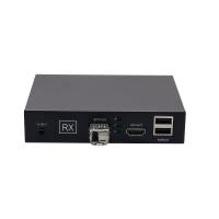 China 4K@60Hz HDMI Fiber Extender KVM Over Single Fiber, Full Function HDMI Optical Transceiver with USB, SFP Slot, Audio, Long Distance Transmission for sale