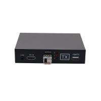 China 4K@60Hz HDMI Fiber Extender KVM Over Single Fiber, Full Function HDMI Optical Transceiver with USB, SFP Slot, Audio, Long Distance Transmission for sale