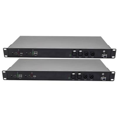 China 4K 60Hz HDMI Fiber Optic Extender 1CH Bidirectional HDMI with USB Audio, 2-Channel Bidirectional Balanced Audio, Rack-Mount for sale
