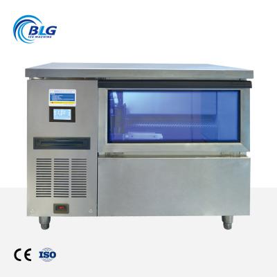 China BLG 70kg Commercial Crescent Cube Ice Machine with 40kg Storage - Stainless Steel Automatic Ice Maker for Supermarkets for sale