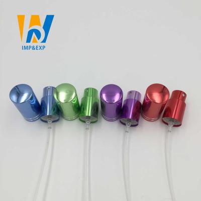 China Sanitizer Perfume Spray Pump Aluminum Spray Cap Pump Dispenser for sale