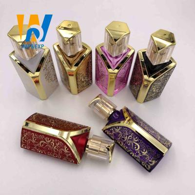China 30ml Empty Glass Perfume Spray Bottles In Bulk 0.14CC Discharge Arabic Fancy for sale