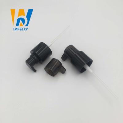 China 20/410 Black Ribbed Lotion Pump Top  Lid 20mm 24mm 28mm Cosmetic Treatment for sale