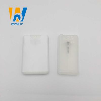 China Rectangle Refillable Antibacterial Credit Card Shape Slim Hand Sanitizer Spray 20ml 15ml Bottle Spray for sale