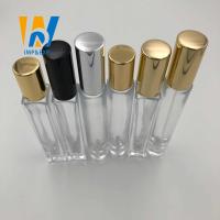 China 1ml 15ml 10ml Clear Glass Roller Ball Bottle With Gold Cap Mini Refillable Rollerball Perfume for sale