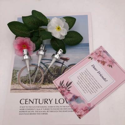 China 13 400 21 410 Perfume Crimp Pump Neck Anodizing Aluminum Matte Silver for sale