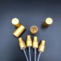 China 22-400 13/415 Fine Mist Sprayer Pump With Long Nozzle Cap Gold Aluminum for sale
