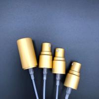 China 22-400 13/415 Fine Mist Sprayer Pump With Long Nozzle Cap Gold Aluminum for sale
