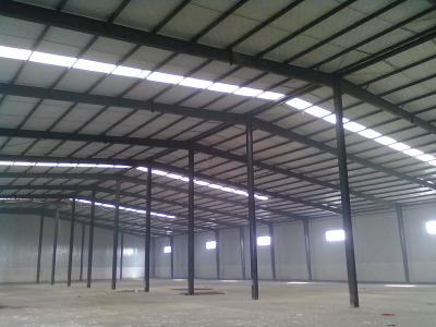 China Prefabricated Steel Structure Warehouse Workshop - 300km/h Wind Resistance & 8-Grade Earthquake Proof Design for sale