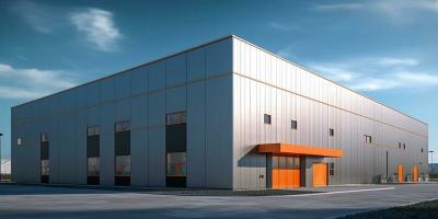 China Custom Steel Structure Warehouse Buildings With Galvanized C/Z Purlin Connection for sale