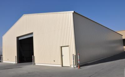 China Prefab Steel Frame Warehouse Building with Corrugated Steel Roof Q355B 200sqm for sale