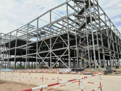 China Customized Steel Structure Industrial Building with 50-Year Lifespan, Q235/Q355 Steel Frame Construction for sale