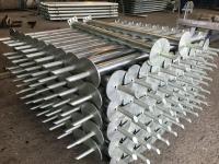 China Solar PV Mounting System Ground Screw with Customized Shaft 73-219mm OD and Galvanized Post Anchor Helical Piles for sale