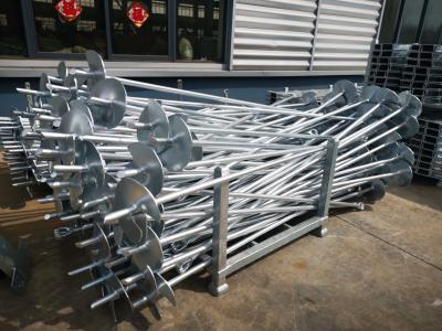 China Hot Dip Galvanized Steel Ground Screw Helical Anchor Pile 2.875 inch Shaft 8-14 inch Helix for sale