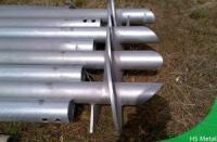 China Galvanized Steel Helical Ground Anchor Pile 73mm OD 8-14in Helix for Solar Foundation for sale