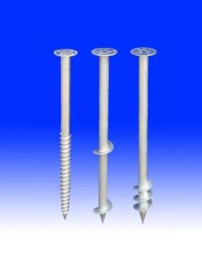China Customized Rolled Steel Helical Ground Anchors 76-114mm OD for Solar Mounting for sale