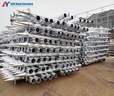 China Hot Galvanized High Strength Helical Anchor Pile 2.875-8.625in Shaft for Foundation Support for sale