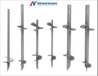 China Hot Dip Galvanized Spiral Ground Pile Helical Anchor 73mm to 219mm Shaft for Building Foundation for sale