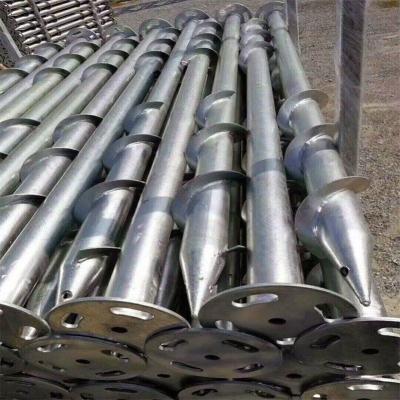 China Industrial Steel Helical Screw Piles Tieback Anchors 2m Modular Sections for Commercial Properties for sale
