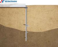 China GB Standard Helical Piles Foundation Forged Steel Helix Earth Anchor 2.875-8.625in for sale