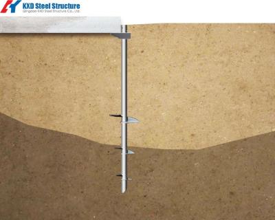 China GB Standard Helical Piles Foundation Forged Steel Helix Earth Anchor 2.875-8.625in for sale