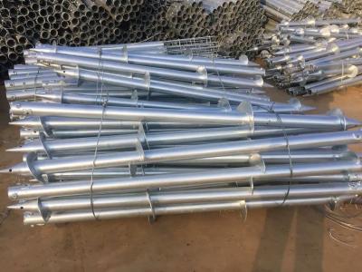China Hot DIP Galvanized Helical Ground Anchors Spiral Piles 2m Modular Shaft Customizable for sale