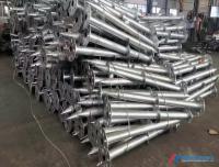 China Hot DIP Galvanized Pre Embedded Steel Screw Piles 2m Modular Sections Helical Ground Piles for sale