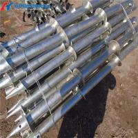 China Galvanized Helix Ground Anchors Screw Piles 2m Modular Sections for Solar PV Bracket Foundation for sale
