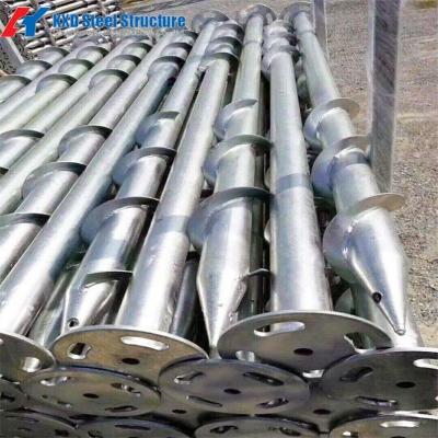China Prefabricated Galvanized Helical Ground Anchors Spiral Piles 1200-2000mm for Solar Foundations for sale