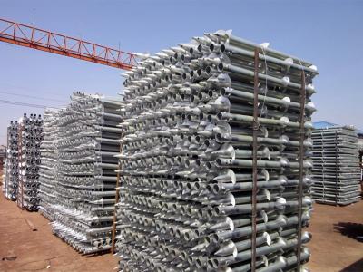 China Double Leaf Pre Embedded Helical Ground Anchors Length 1600mm Galvanised Screw Piles for Solar Foundations for sale