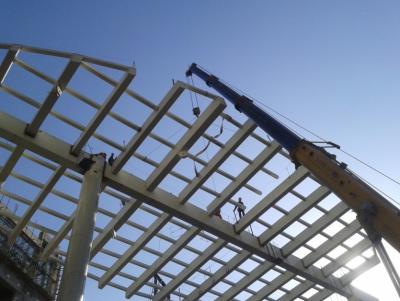 China Single Sheet Roofing Steel Structure Building H Galvanized Column Tailored Solution for sale