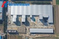 China Prefabricated Steel Structure Warehouse 20-50 Year Lifespan PVC Coated Sail Finishing Aluminum Window for sale