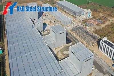 China Durable Steel Structure Warehouse 50-100 Year Lifespan Customizable Glass Window Options for sale