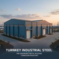 China Turnkey Pre-engineered Steel Building Q355B Q235B Corrosion Resistant Industrial Metal Structure for sale