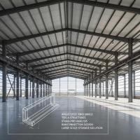 China Angle Steel Knee Brace Steel Structure Warehouse Engineered Using Tekla STAAD-Pro RamConnection Software for Large Scale Storage for sale
