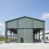 China Gable Roof Steel Warehouse Building with Zinc Rich Paint 275g/m2 Coating for sale