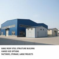China Gable Roof Steel Structure Building 50 Year Warranty Custom Size for Factory Warehouse Workshop for sale