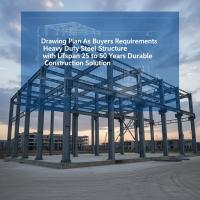 China Heavy Duty Steel Structure Warehouse 25-50 Year Lifespan Customizable 4-12m Height for sale