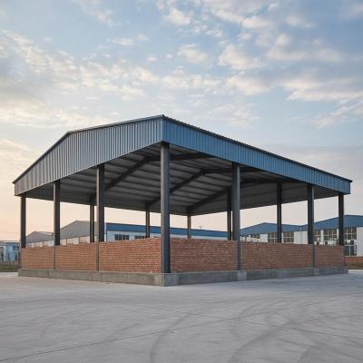 China Steel Structure Warehouse 1.2m Brick Wall Industrial Steel Buildings 25-50 Year Lifespan for sale