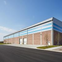 China Steel Structure Warehouse 12m Height Brick Wall Sandwich Panel Color Steel Sheet Roof Wall for sale