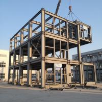 China Industrial Steel Building Modular Construction 50 Year Lifespan Hot Rolled Steel Custom Size for sale