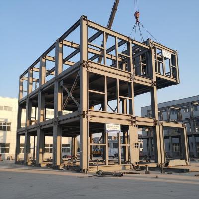 China Industrial Steel Building Modular Construction 50 Year Lifespan Hot Rolled Steel Custom Size for sale