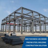 China Web Thickness 100 to 900mm Steel Structure Building Prefab Steel Buildings Height Range 3m to 20m Construction Solution for sale