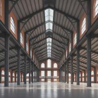 China Cathedral Style High Ceiling Steel Structure Building Customizable Span Offering Paint Finishing Options Perfect for Retail Spaces for sale