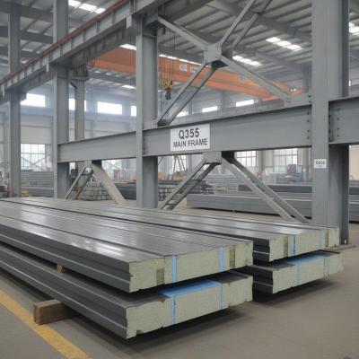 China Steel Panels Or Sandwich Panels Industrial Steel Structure Featuring Light Steel Q355 Q235 Main Frame for Structural Solutions for sale
