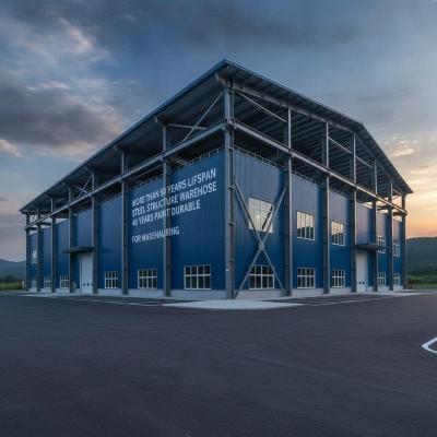 China More Than 50 Years Lifespan Steel Structure Warehouse Offering 40 Years Paint Durable Construction for Warehousing for sale
