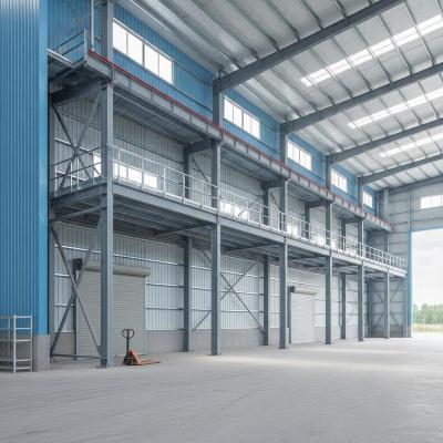 China Quick Built Easy Install Steel Structure Warehouse Combining Welding H Sections with Steel Structure Platform Providing and Storage Space for sale